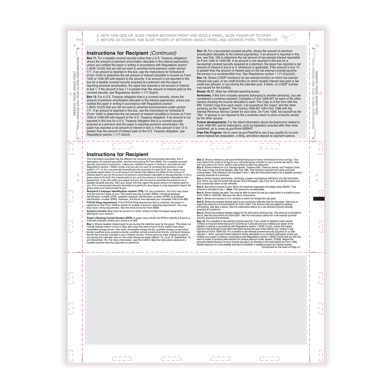 1099-INT Recipient Copy B | Formstax
