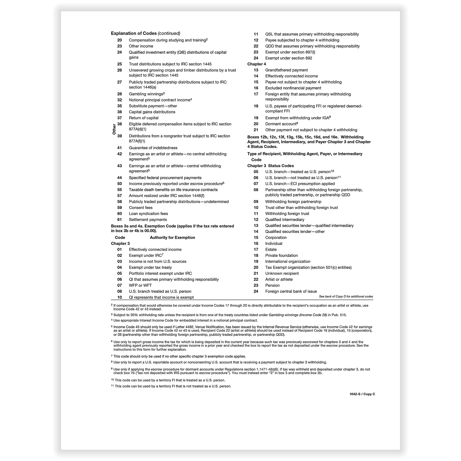 1042-S Recipient Copy C | Formstax