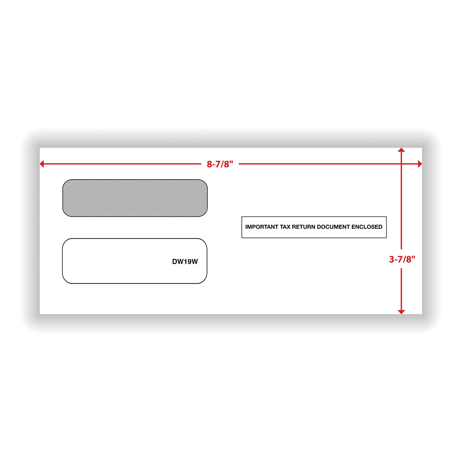 1099 Double-Window 3-Up Envelopes (Gummed) | Formstax
