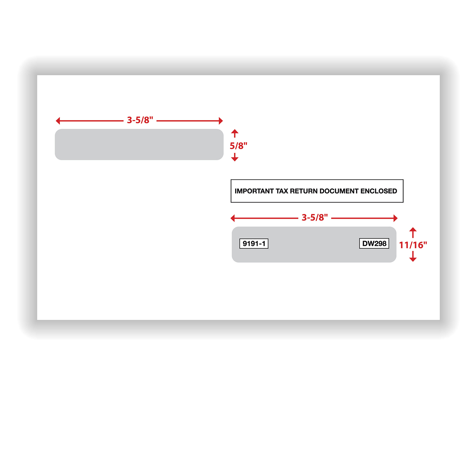 Gummed Window Envelopes for W-2 4-Up | Formstax