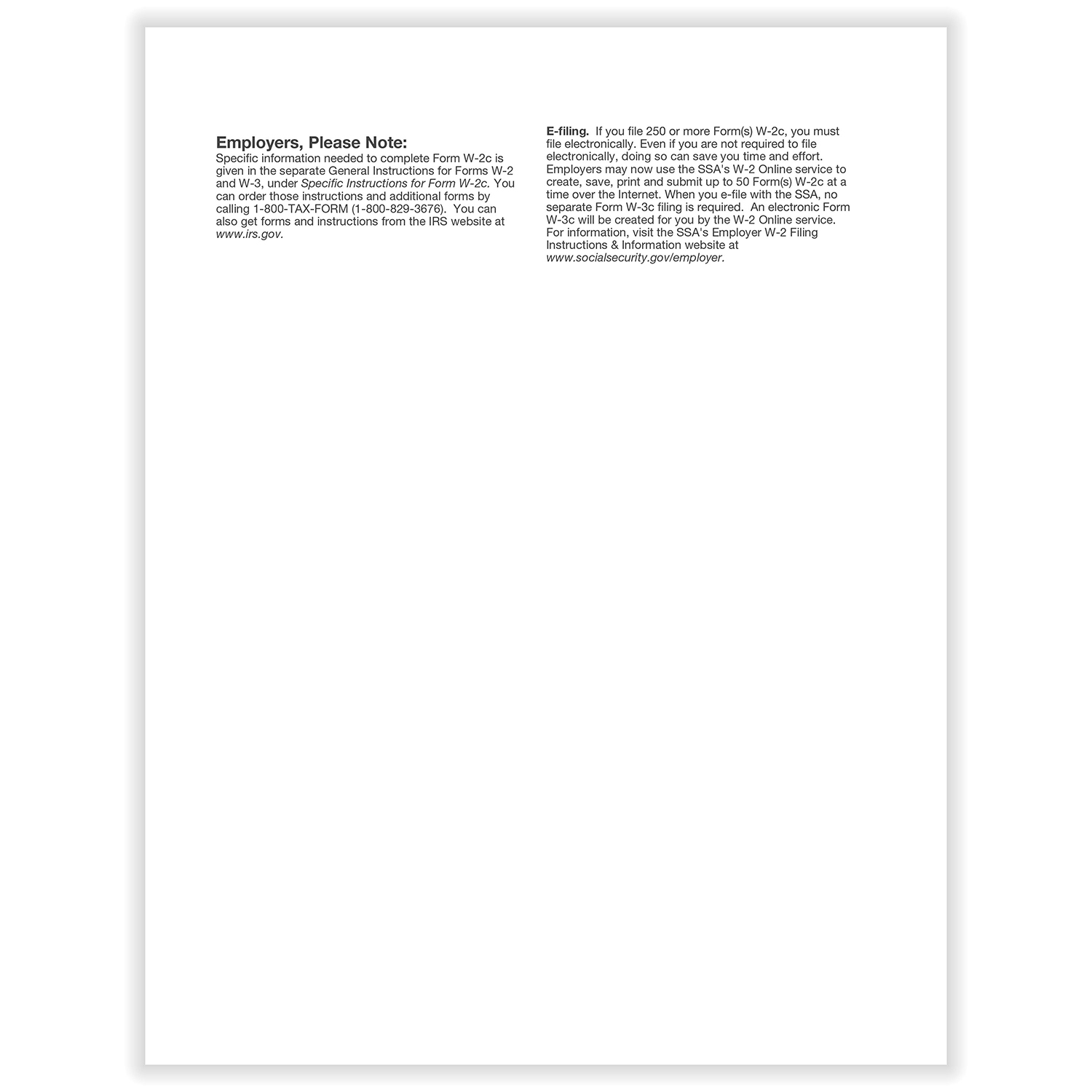 W-2C Copy 1 or D | Formstax