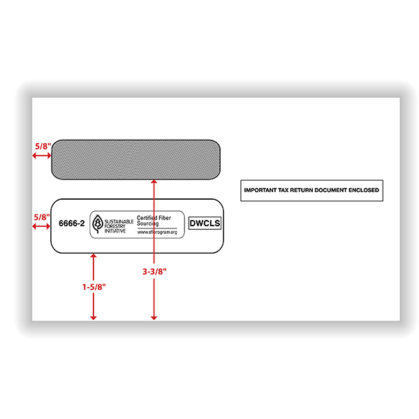 W-2 Double-Window Envelopes – Self Seal | Formstax