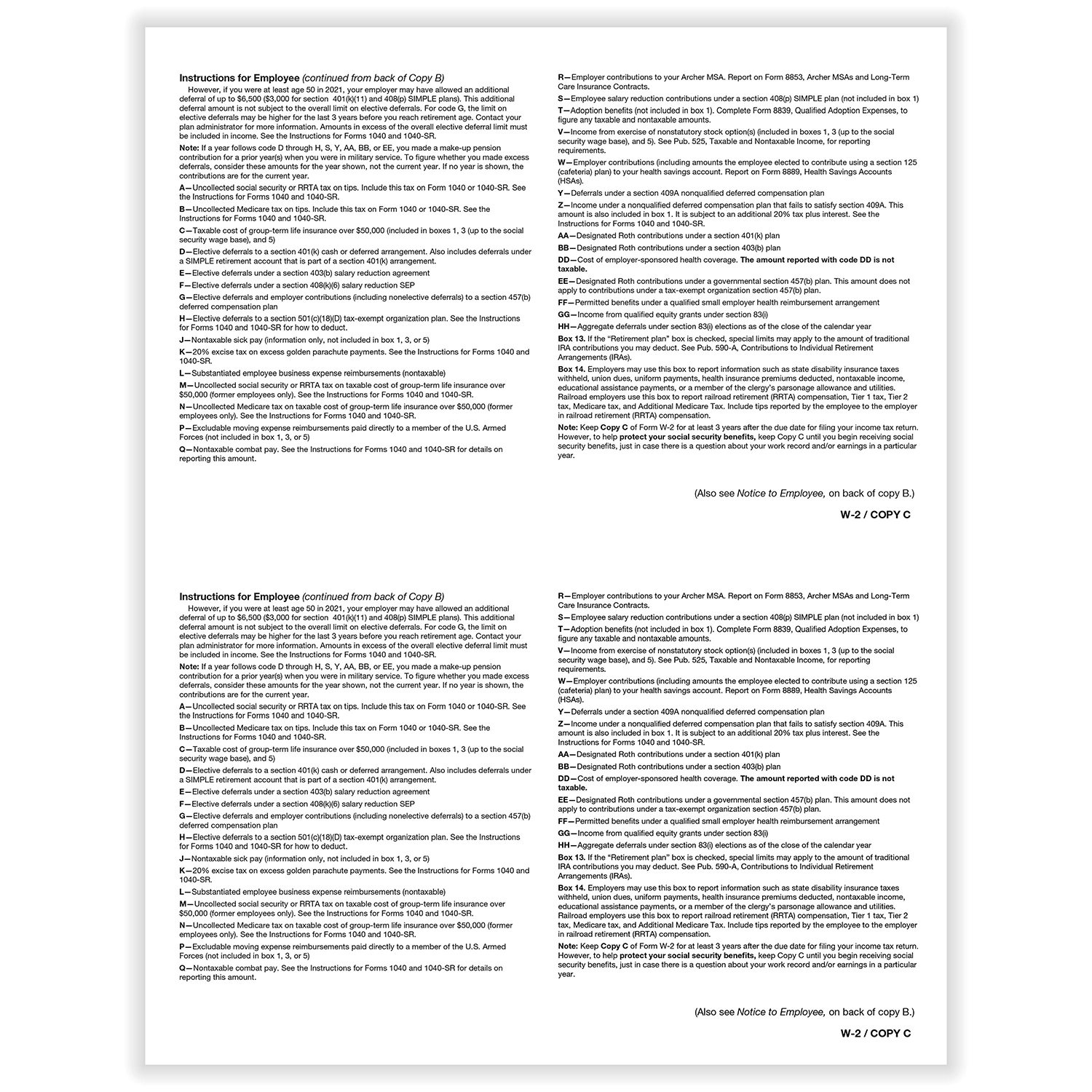 IRS w2 Form | w-2 copy c | Formstax