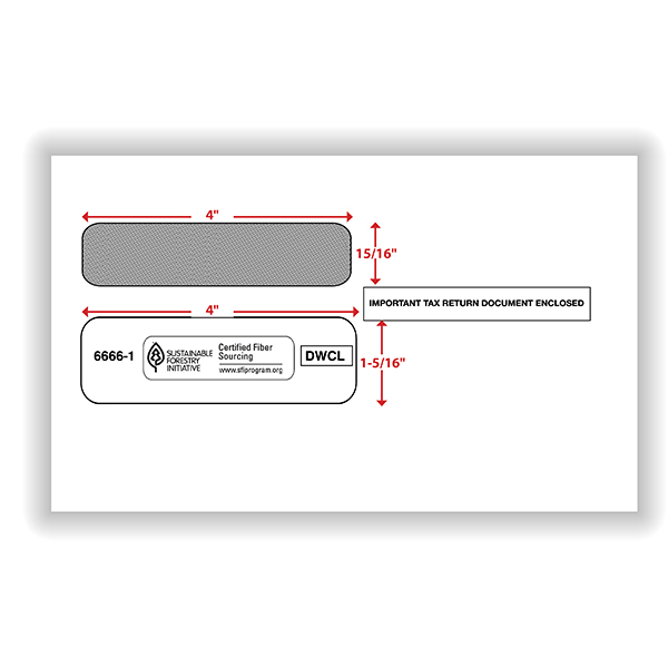 W-2 Forms Gummed | Double Window Envelope W-2 | Formstax