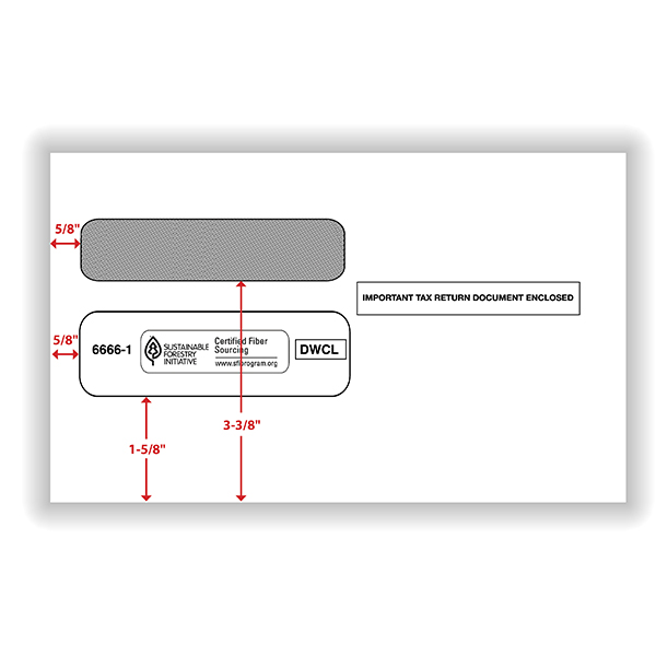W-2 Forms Gummed | Double Window Envelope W-2 | Formstax