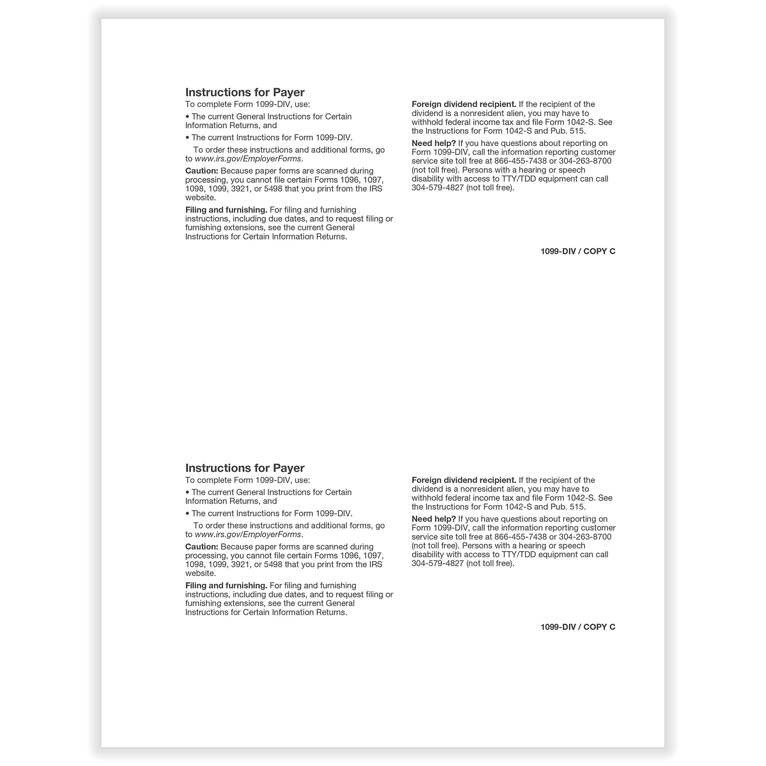 1099-DIV Payer and State Copies | Formstax 1099-DIV Payer and State Copies | Formstax