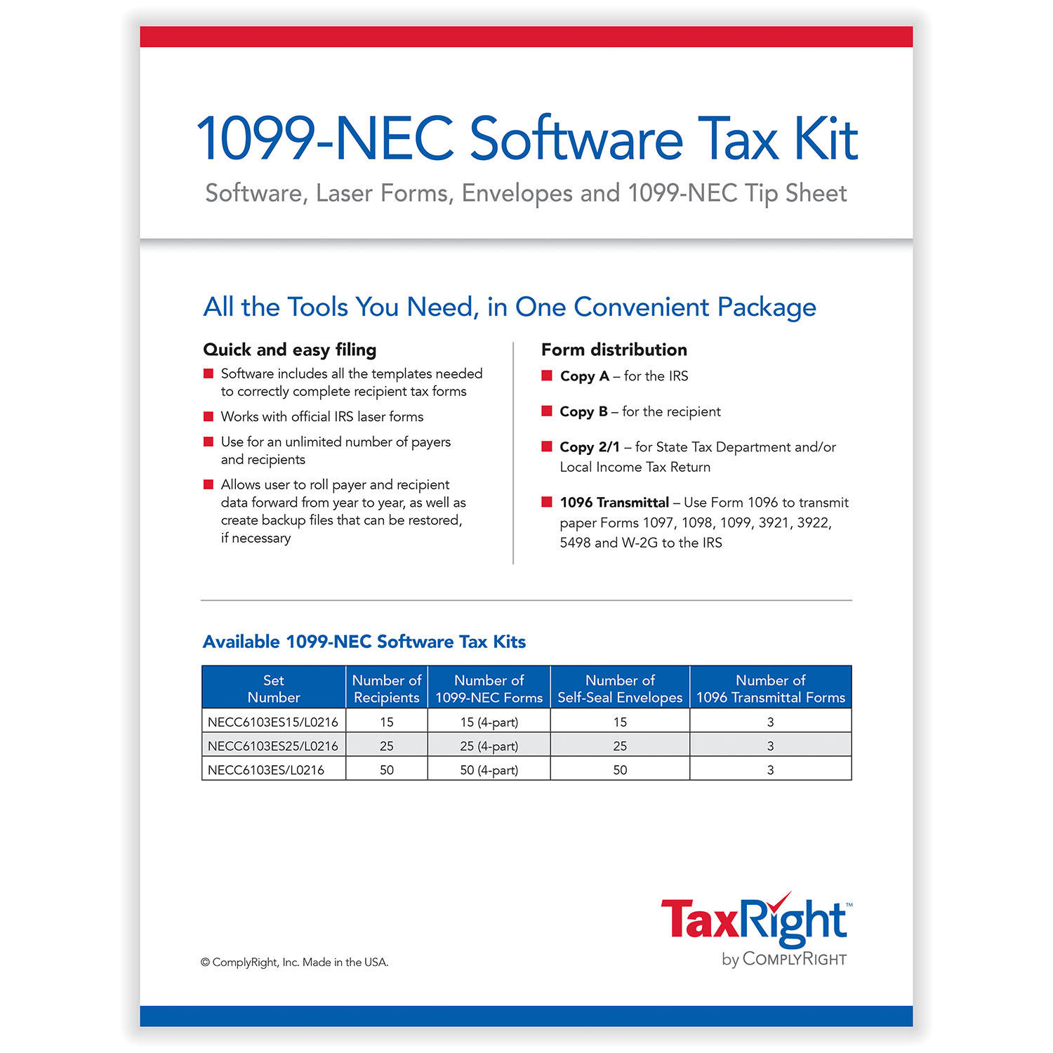 TaxRight 1099-NEC Software Tax Kit | Formstax TaxRight 1099-NEC Software Tax Kit | Formstax